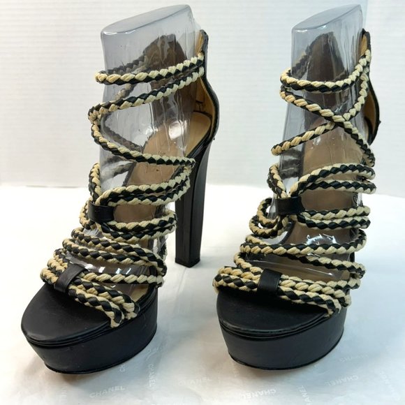 L.A.M.B. | Shoes | Lamb Gwen Stefani Platform Braid Strappy Heels ...